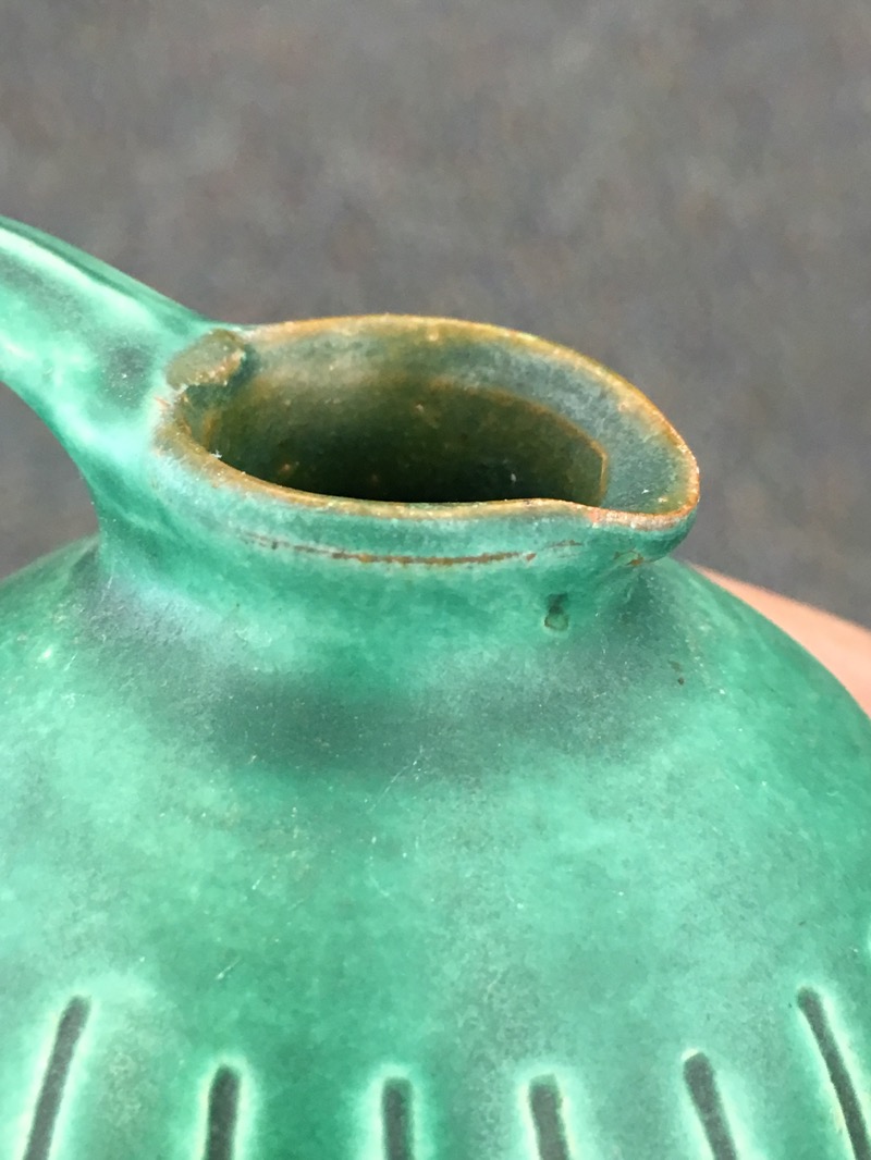 Small Pottery Jug Signed HB | Antiques Board
