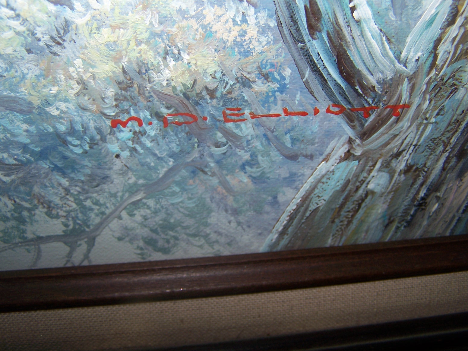 Bald Eagle Oil on Canvas M.P Elliott | Antiques Board