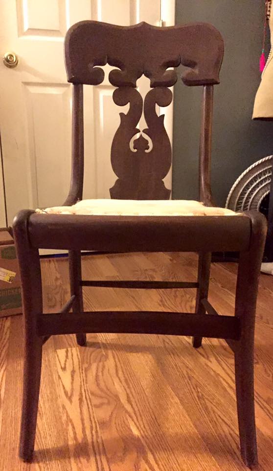 G.P Goble Stamped Wood Chair | Antiques Board