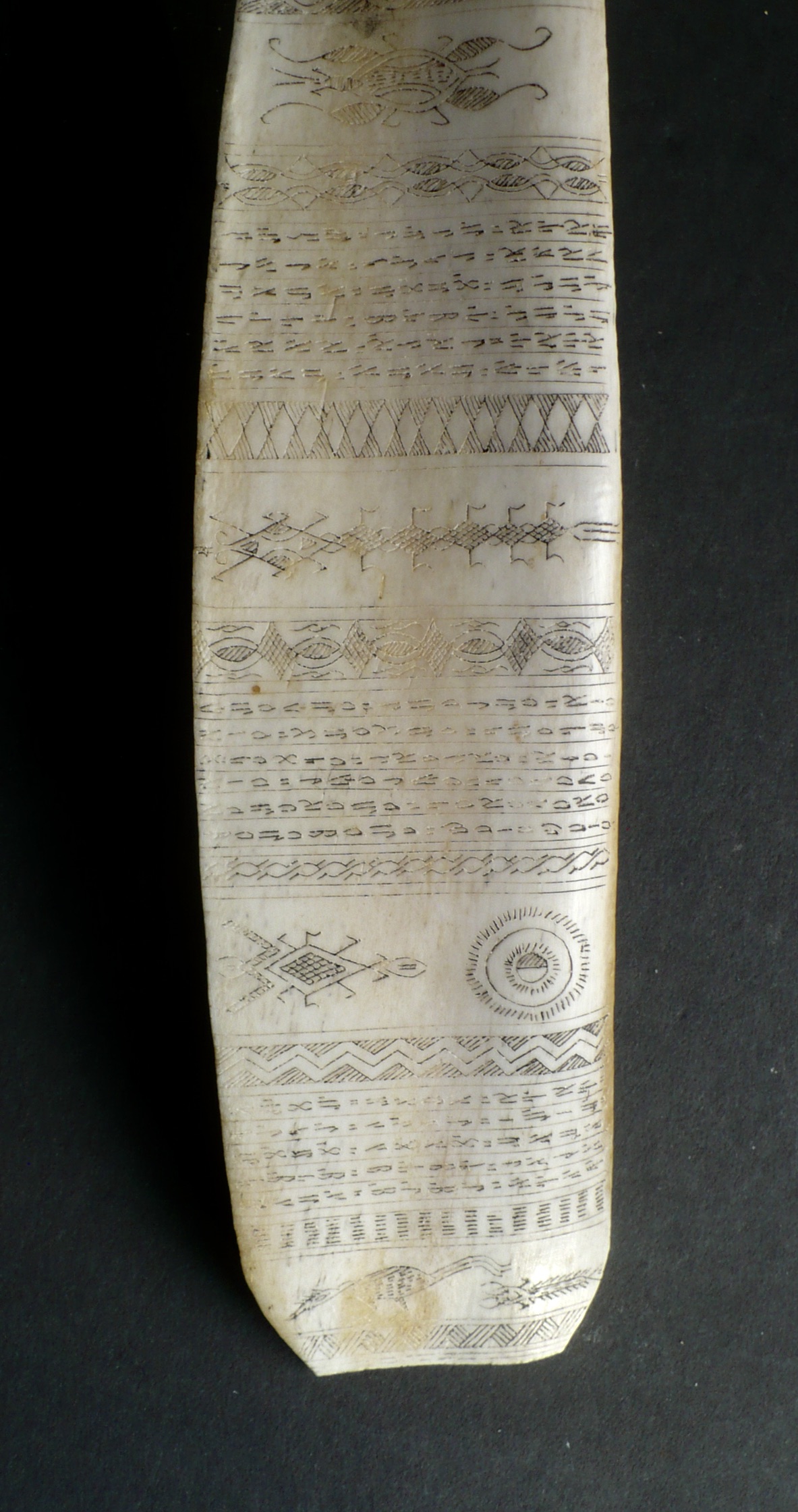 Mammalian Rib Bone; Calendar or Map? Inscribed Both Faces | Antiques Board