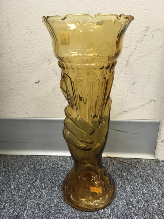 Amber Glass Hand Vase | Antiques Board
