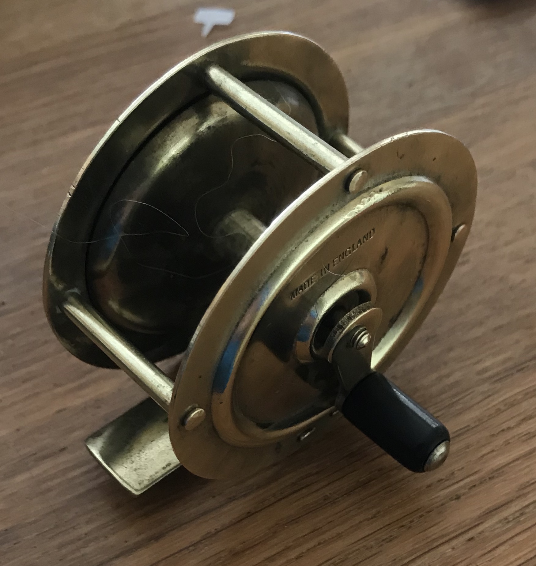 Brass fishing reel | Antiques Board