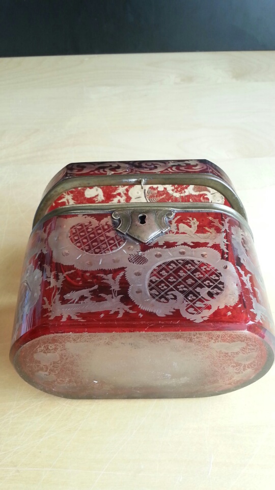 Bohemian Flash Ruby Casket- Ca. 1830 Egermann? Grand Tour? | Antiques Board
