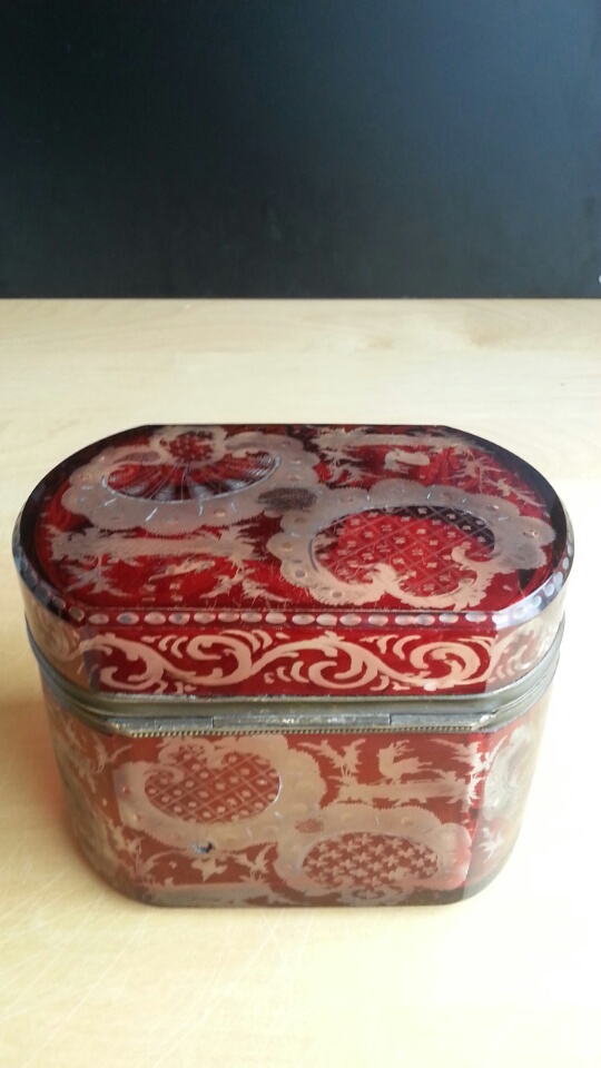 Bohemian Flash Ruby Casket- Ca. 1830 Egermann? Grand Tour? | Antiques Board