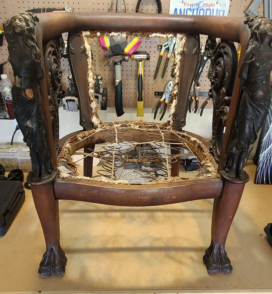 Rococo Revival? Barrel Chair & Love Seat. Traveled with Circus ...