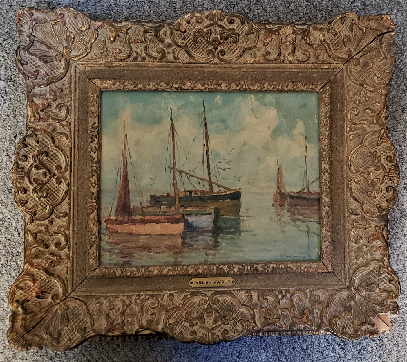Small Oil on board by William Ward Jr. | Antiques Board