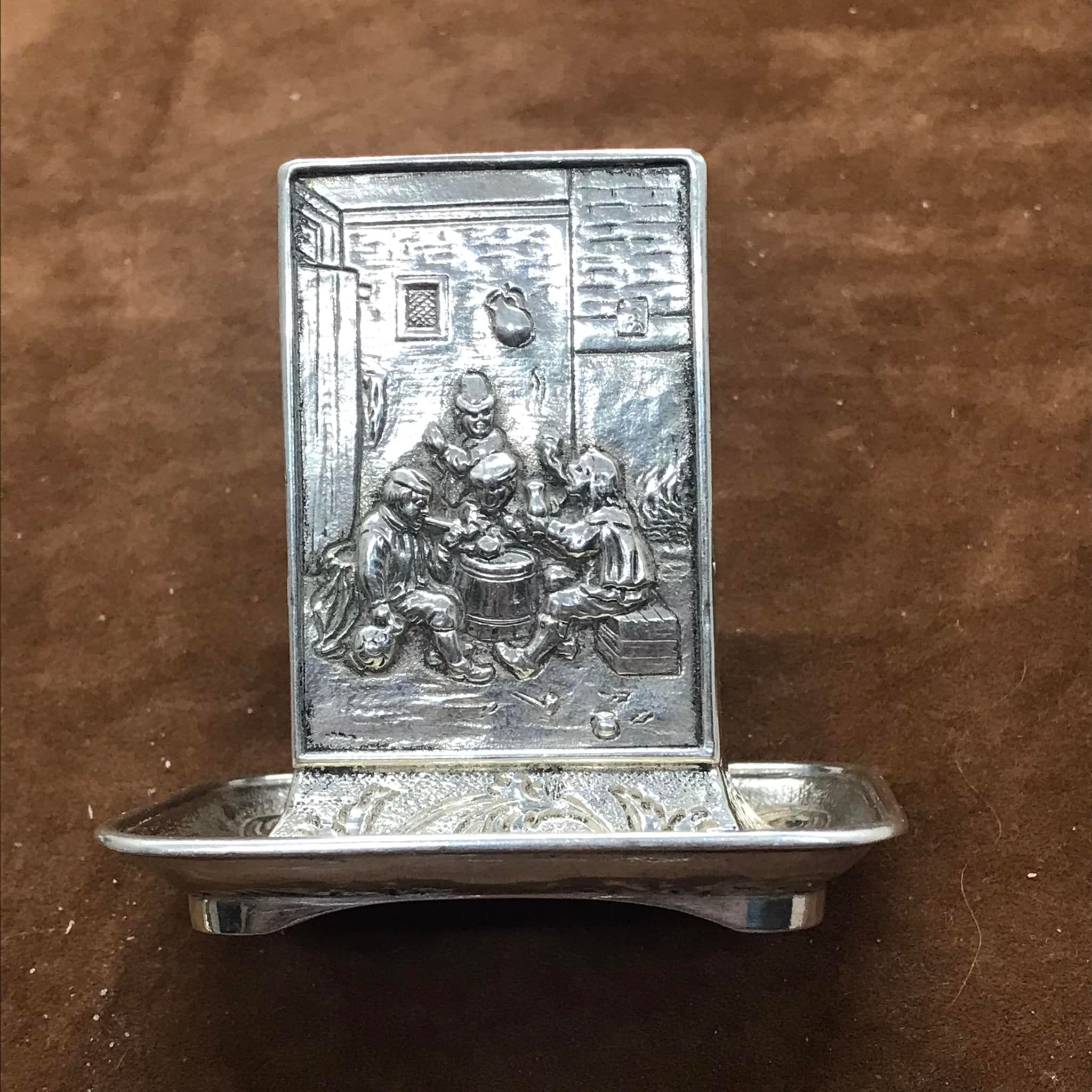 Dutch Silver Matchbox Stand | Antiques Board