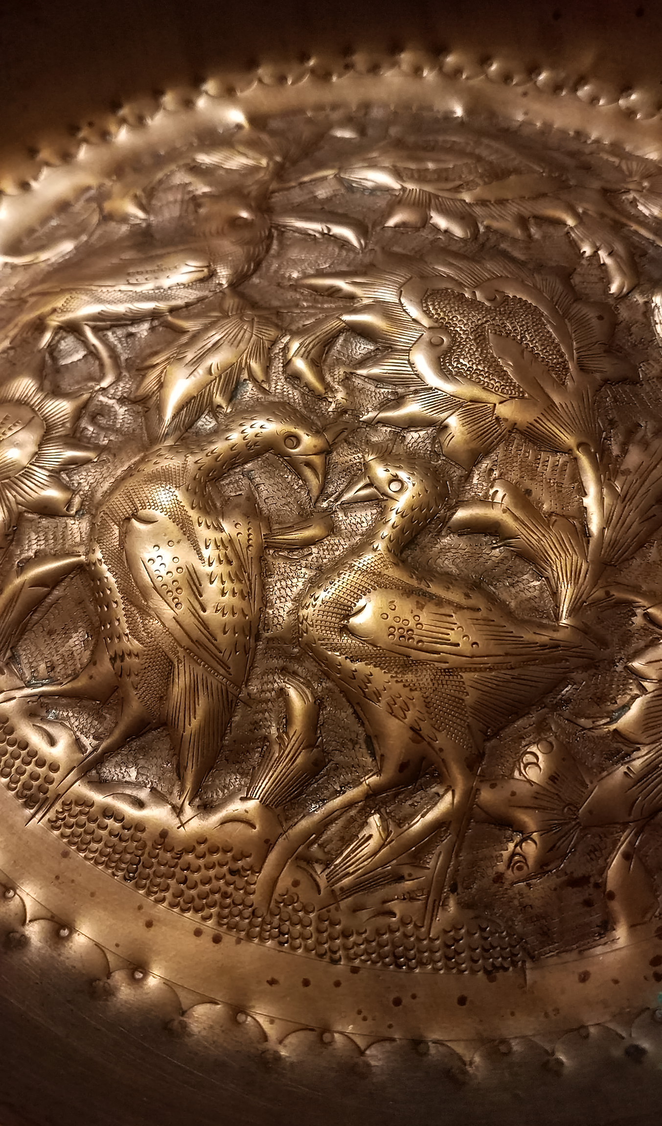 Copper repoussé and chased copper decorative plates - where from ...