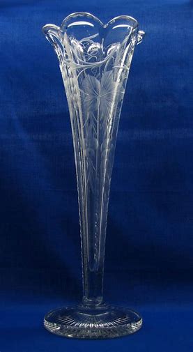 zipper cut trumpet vase | Antiques Board