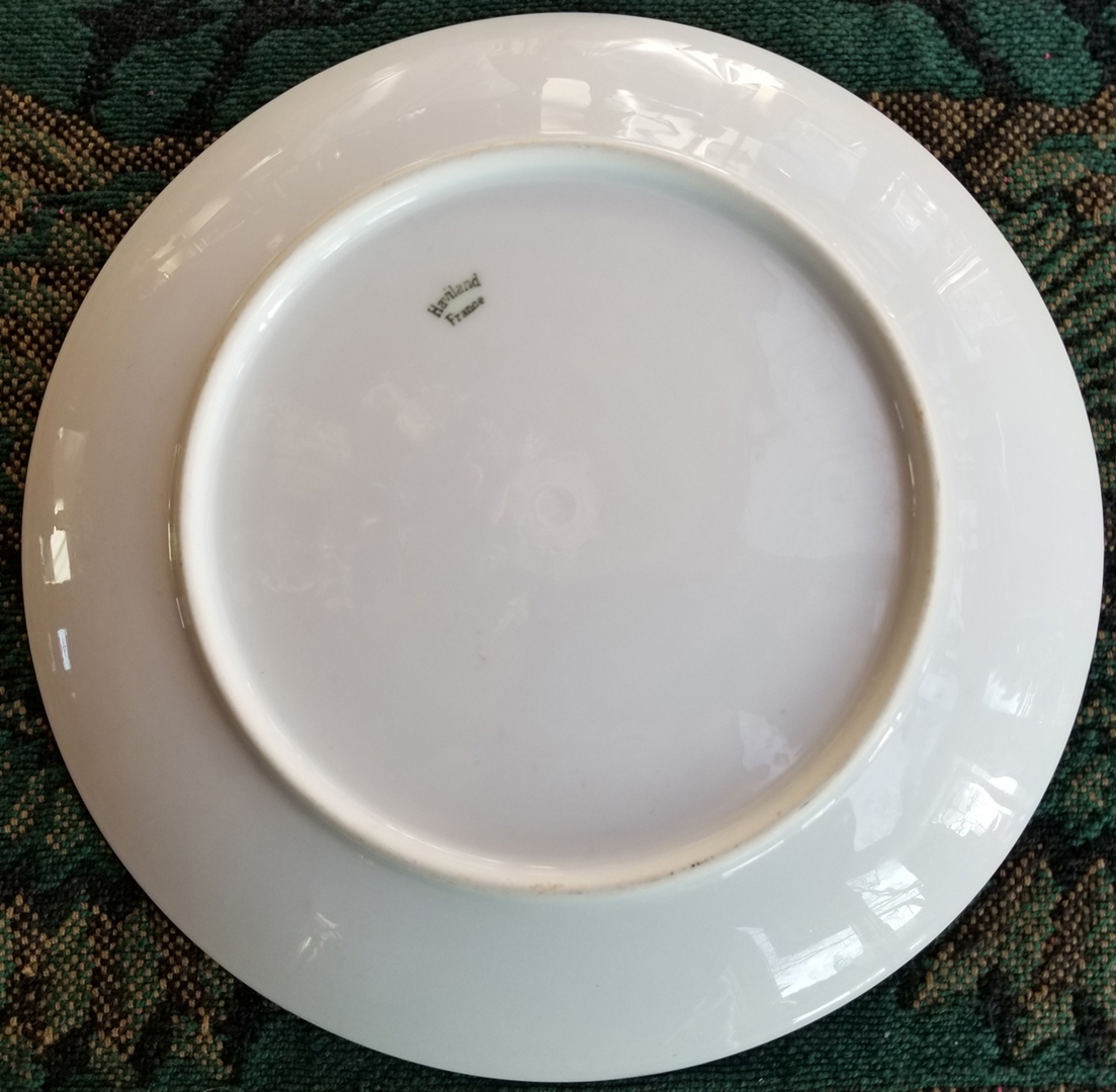 Help ID Haviland Plate Please?- Owl family crest with Greek (?) Motto ...