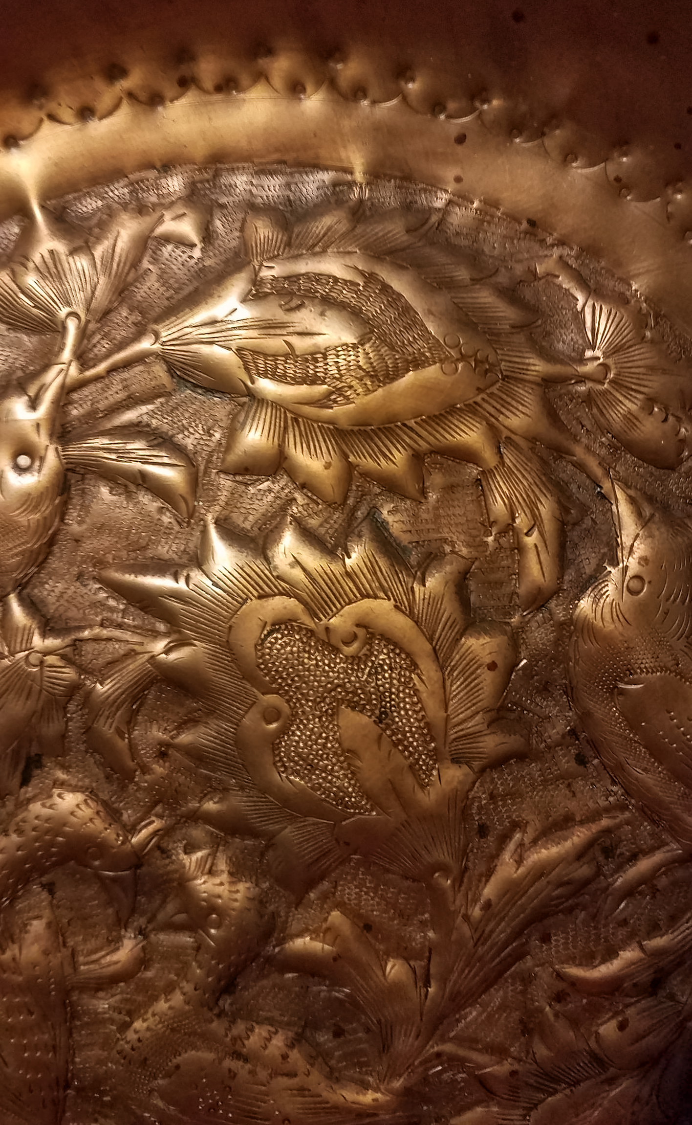 Copper repoussé and chased copper decorative plates - where from ...