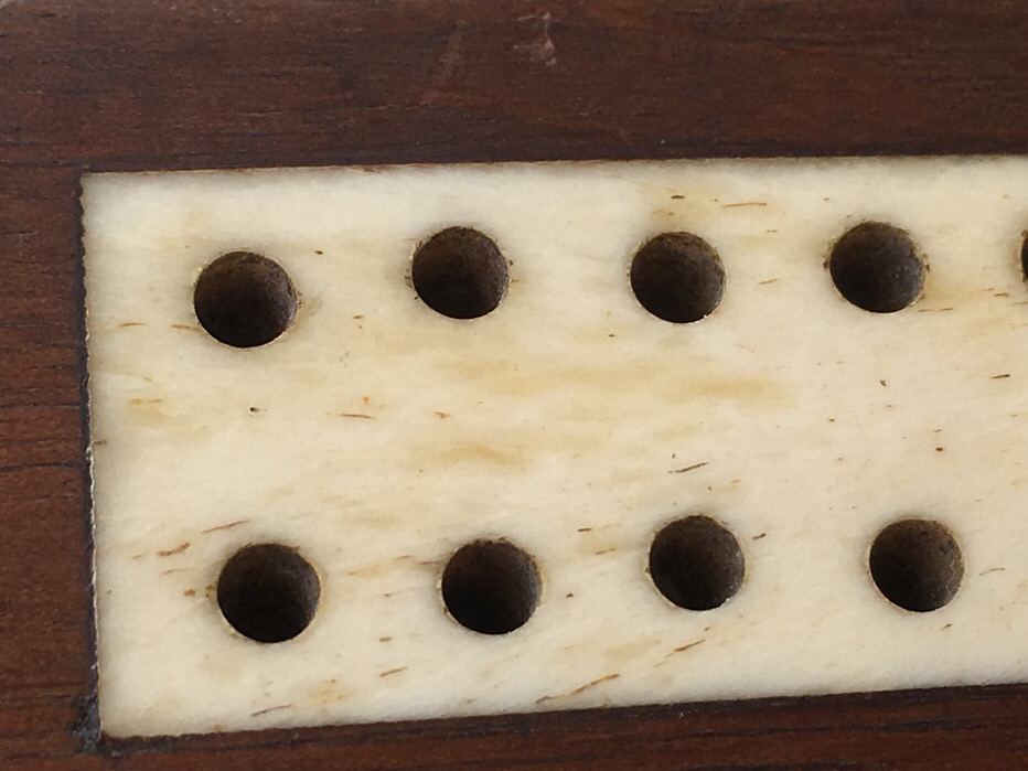 Wood & Bone Cribbage Board | Antiques Board