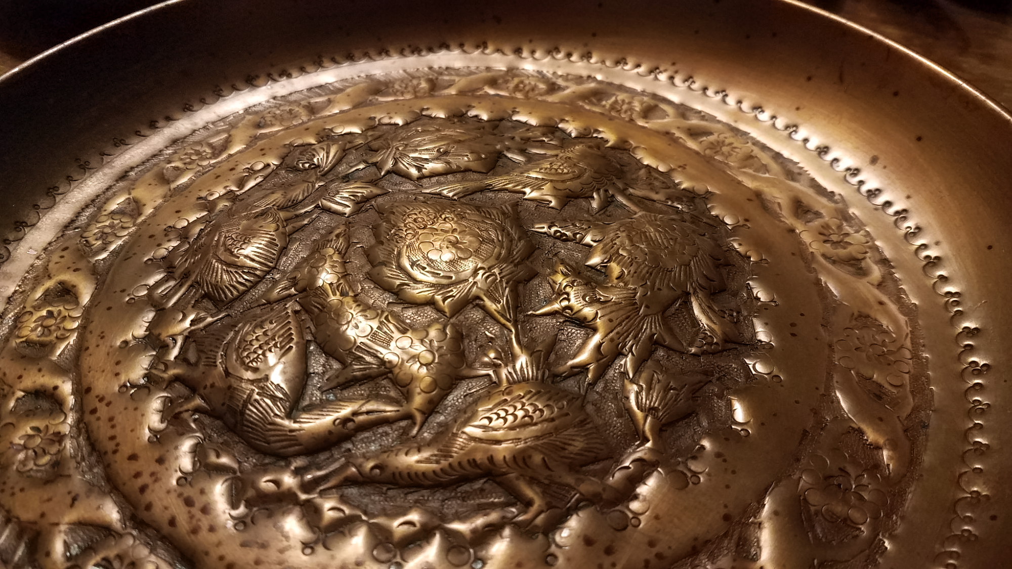 Copper repoussé and chased copper decorative plates - where from ...