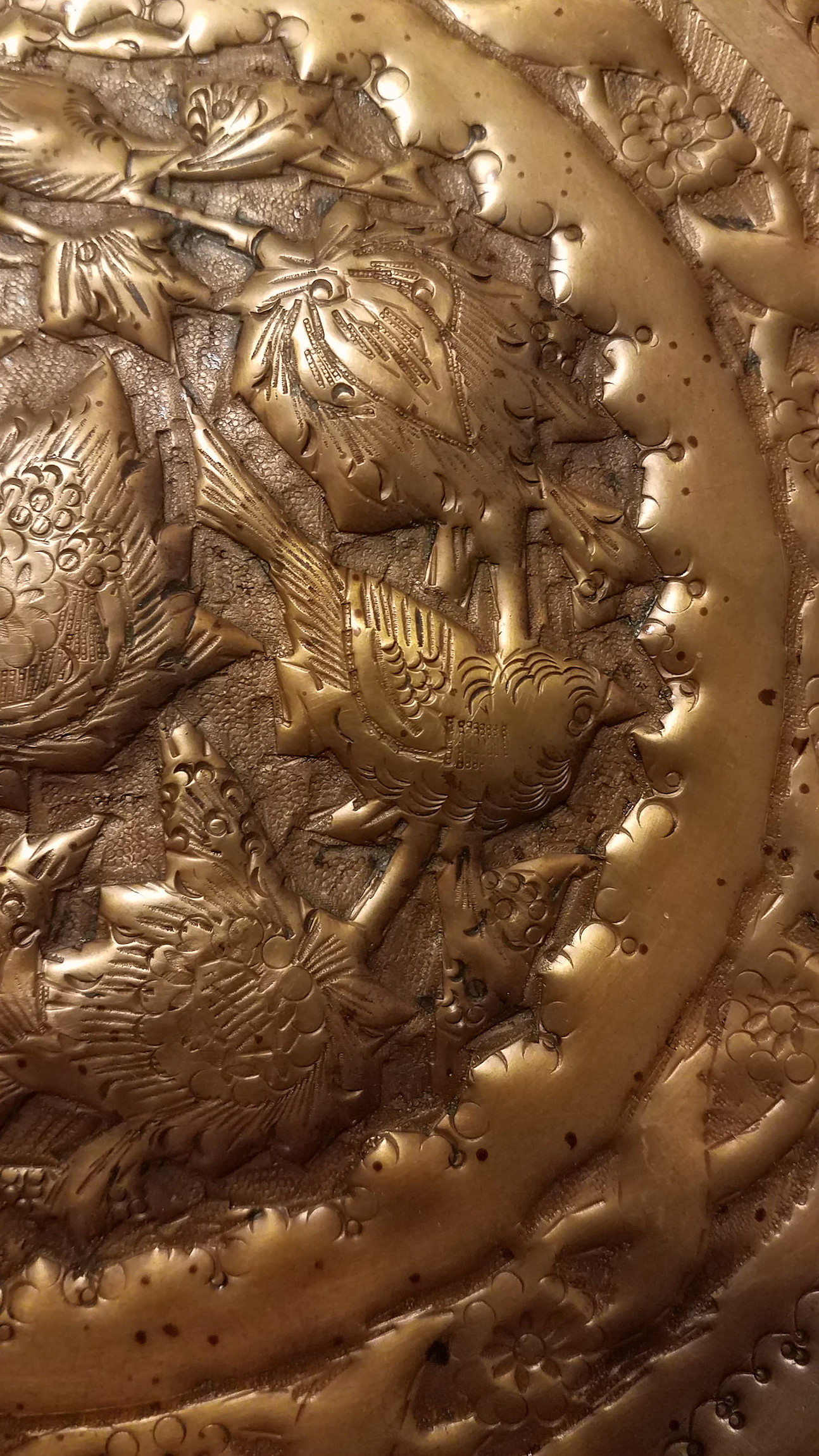 Copper repoussé and chased copper decorative plates - where from ...