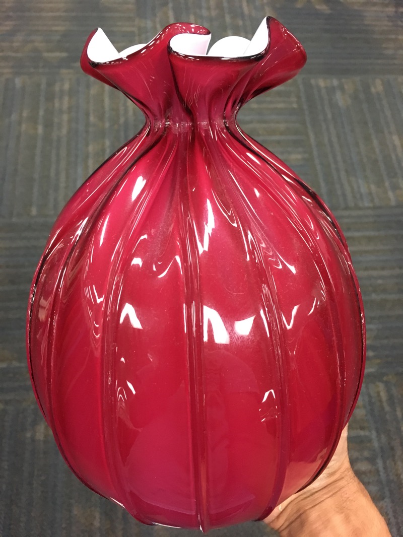 Art Glass Sack Vase | Antiques Board