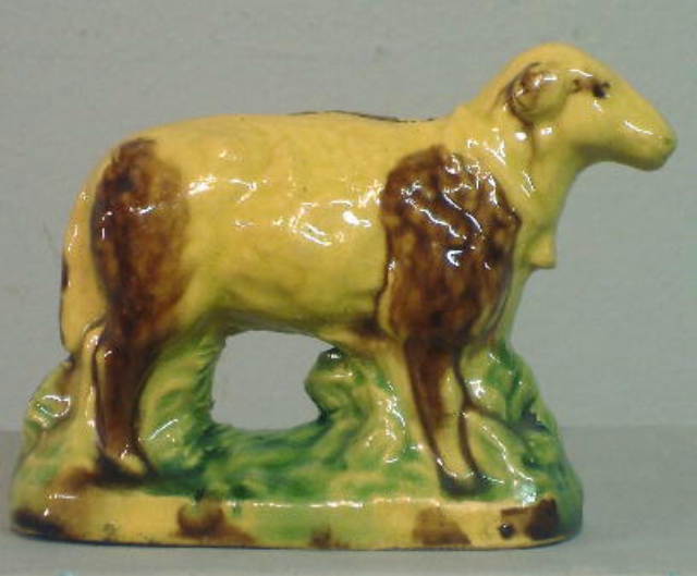 Pottery Sheep Coin Bank | Antiques Board
