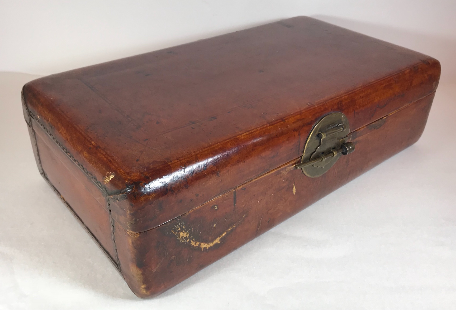 Chinese leather document box-need translation | Antiques Board