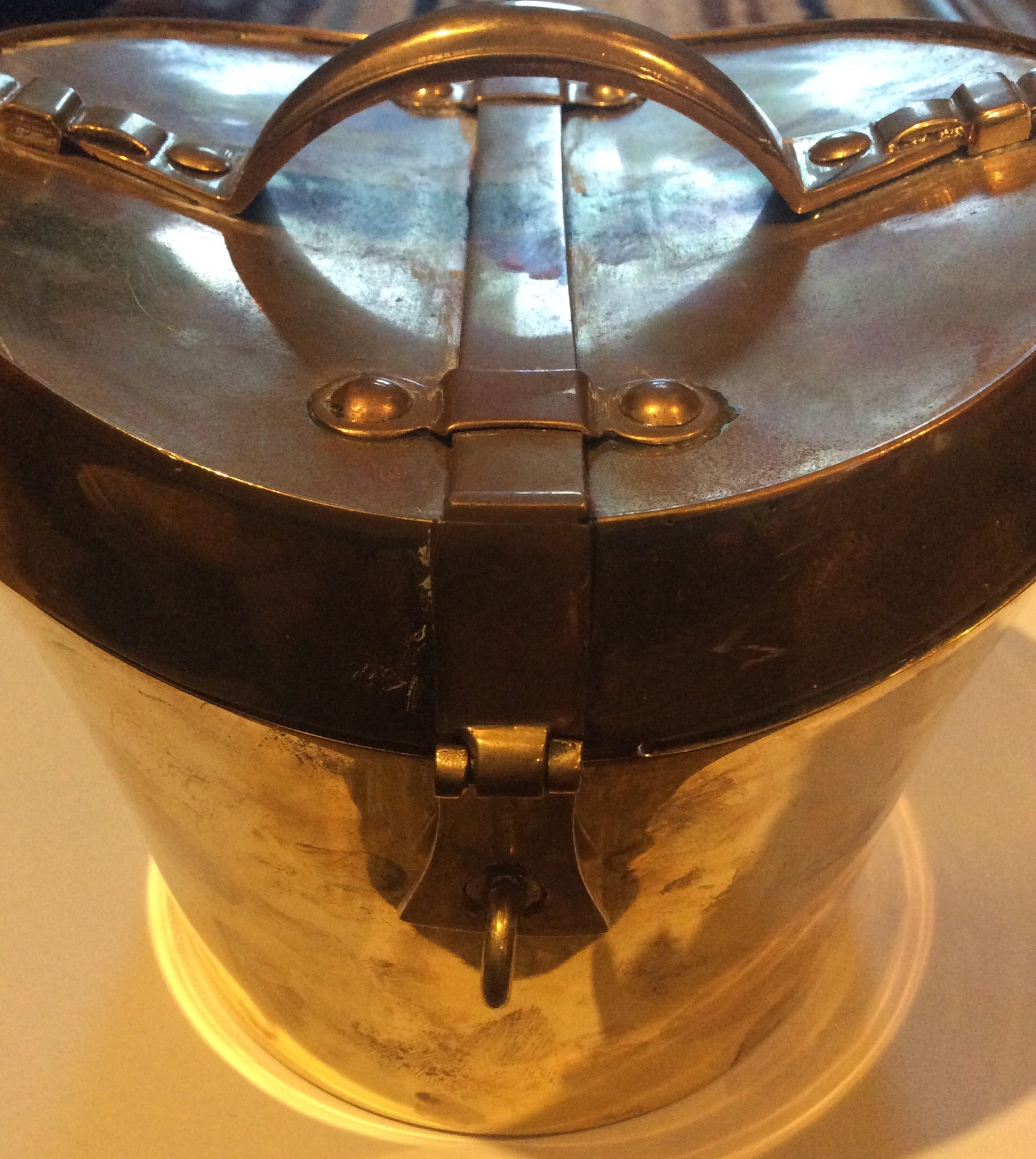 Early 20th Century Edwardian Brass Hat Box Biscuit Barrel | Antiques Board