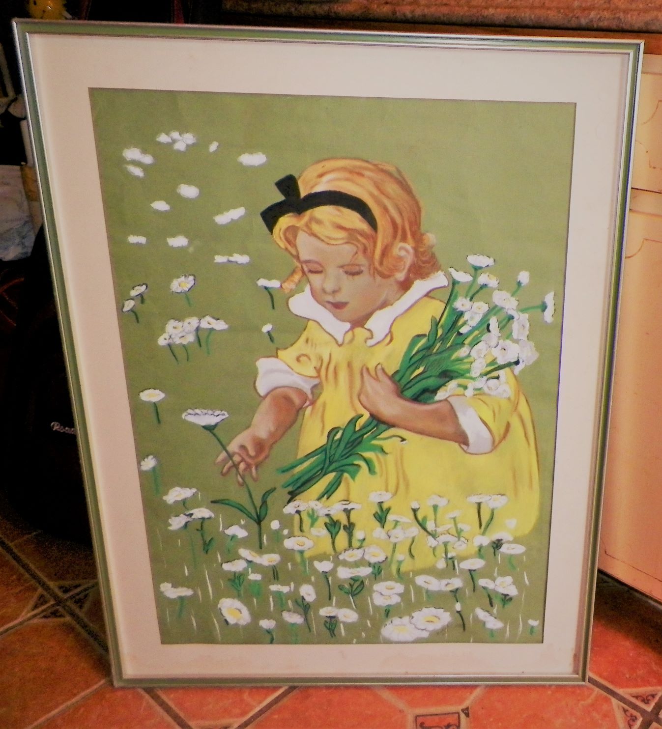 1979 PAINTING OF LITTLE GIRL w/FLOWERS - ANYONE KNOW WHICH MILDRED ...