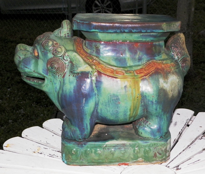 ANYONE HEARD OF A TERRACOTTA FOO DOG GARDEN STOOL/PLANT STAND ...