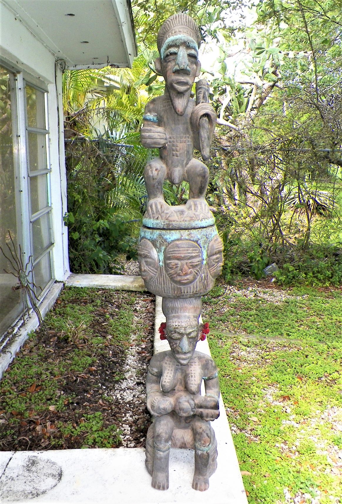 MOST INCREDIBLE AFRICAN STATUE/S! 2 Pieces - MALE + FEMALE w/BABY JOIN ...