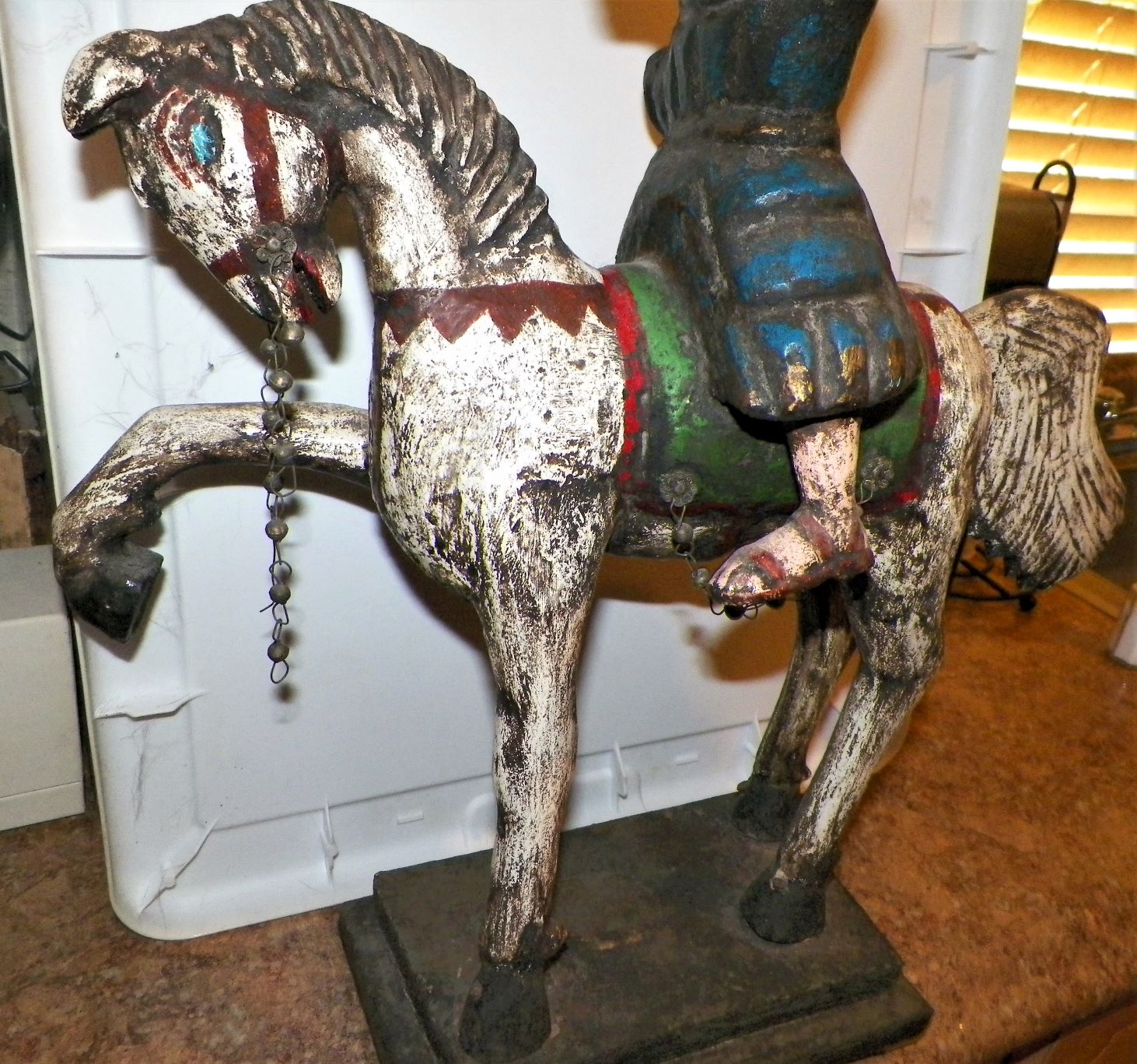 HELP w/ANY INFO/AGE OF LARGE OLD CARVED WOOD HORSE & RIDER | Antiques Board