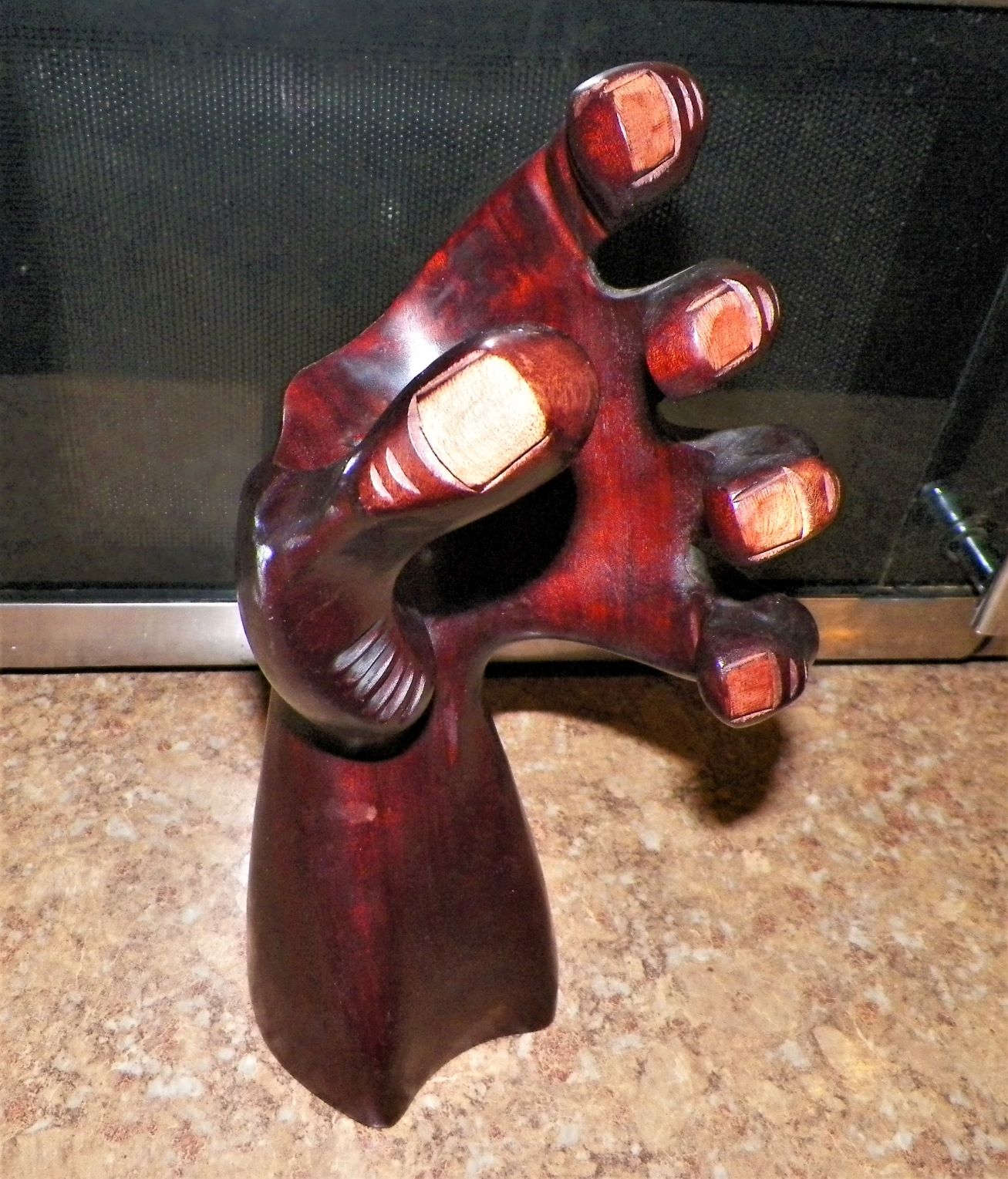 CARVED WOODEN HAND | Antiques Board