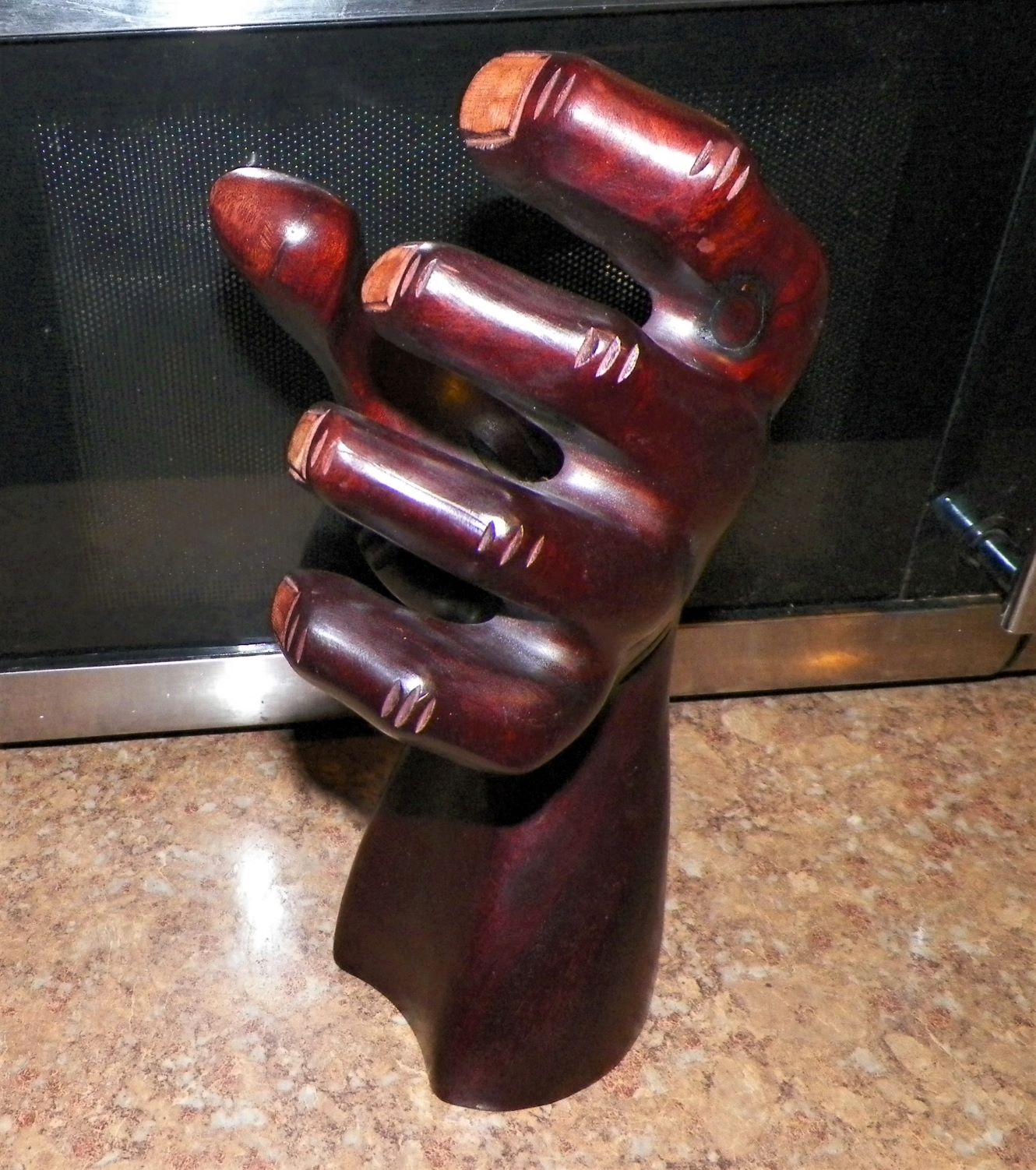 CARVED WOODEN HAND | Antiques Board