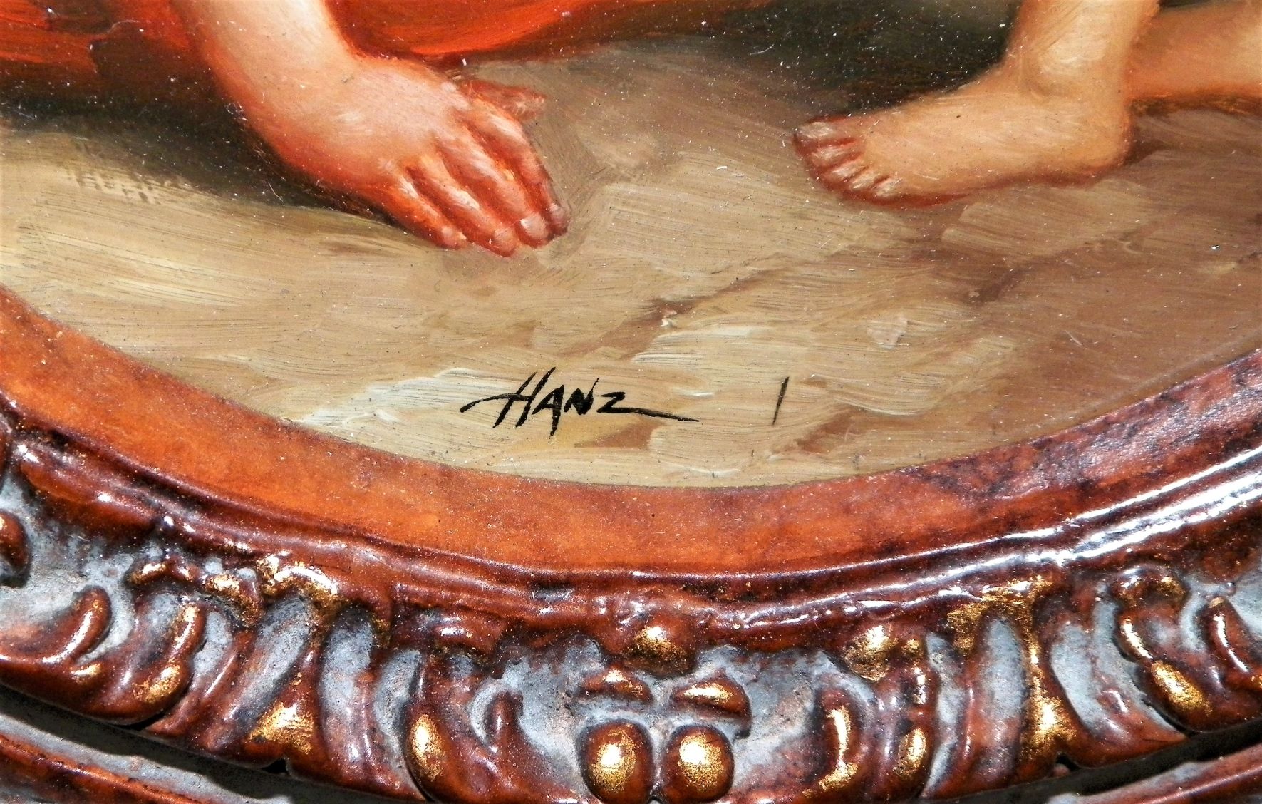 THRIFT STORE PAINTING w/STUNNING FRAME - ANYONE KNOW ARTIST? | Antiques ...
