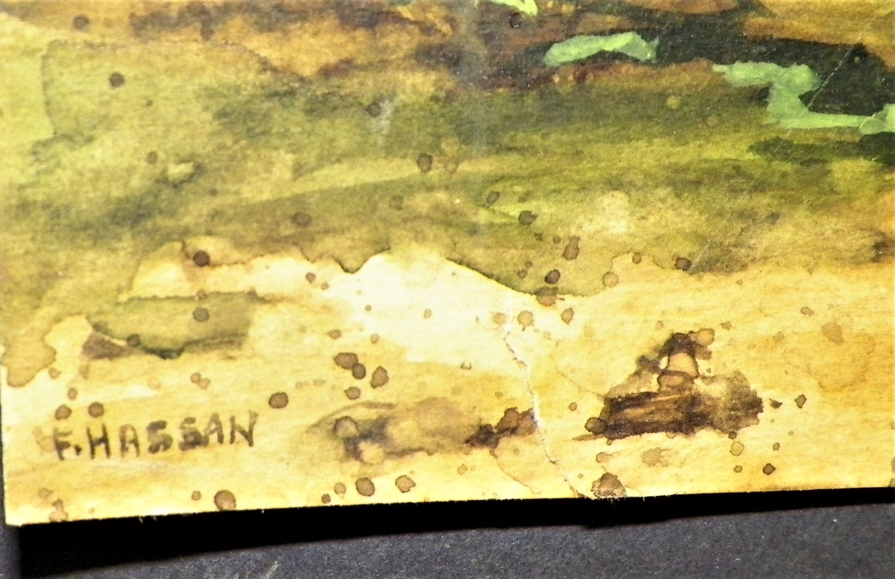BEAUTIFUL WATERCOLOR LANDSCAPE (NOT FACTORY!?) BY F. HASSAN - WHO IS HE ...