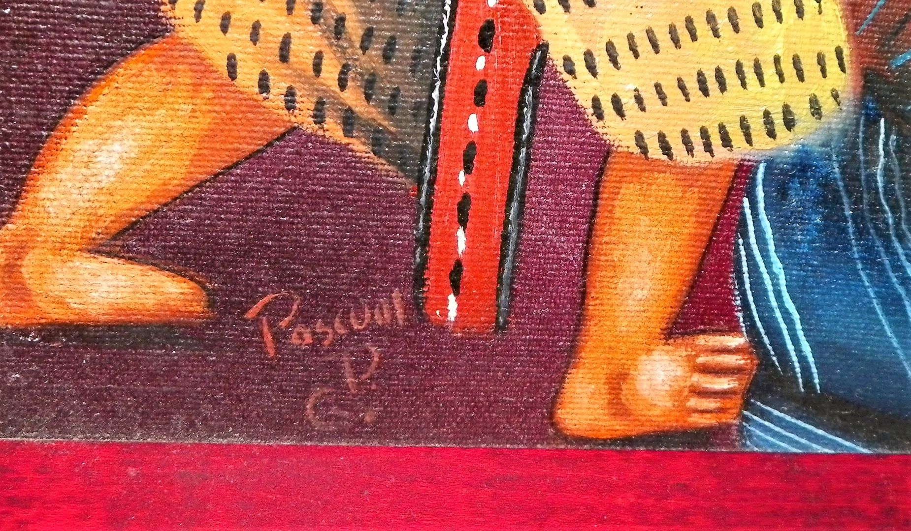Anyone know the artist of this painting of a Mayan? Aztec? dentist ...