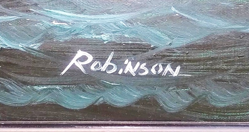 Help w/ which Robinson - artist of big, beautiful ship painting I found ...