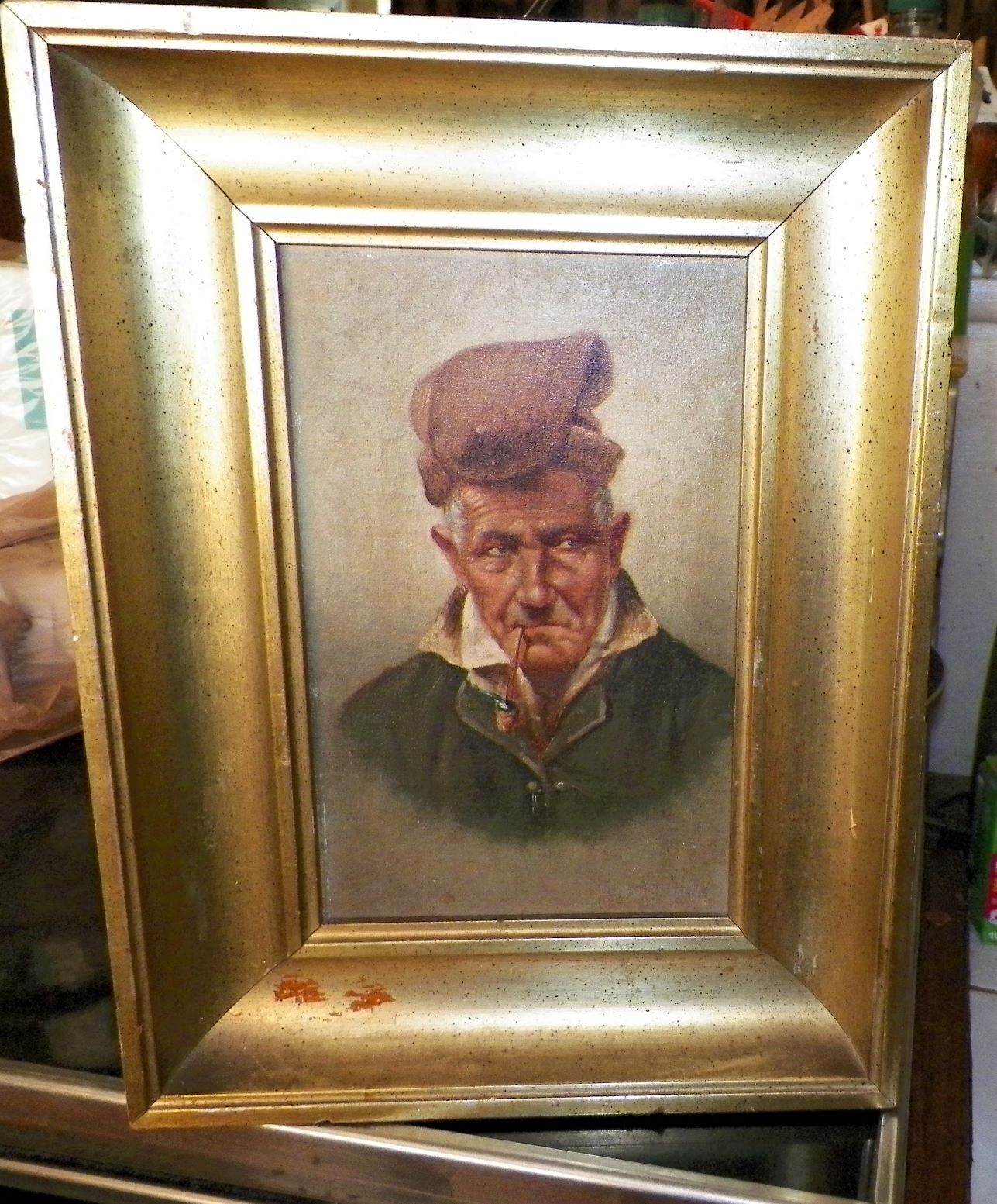 THRIFT STORE FIND - HELP w/SIGNATURE ON OLD PAINTING OF OLD MAN ...