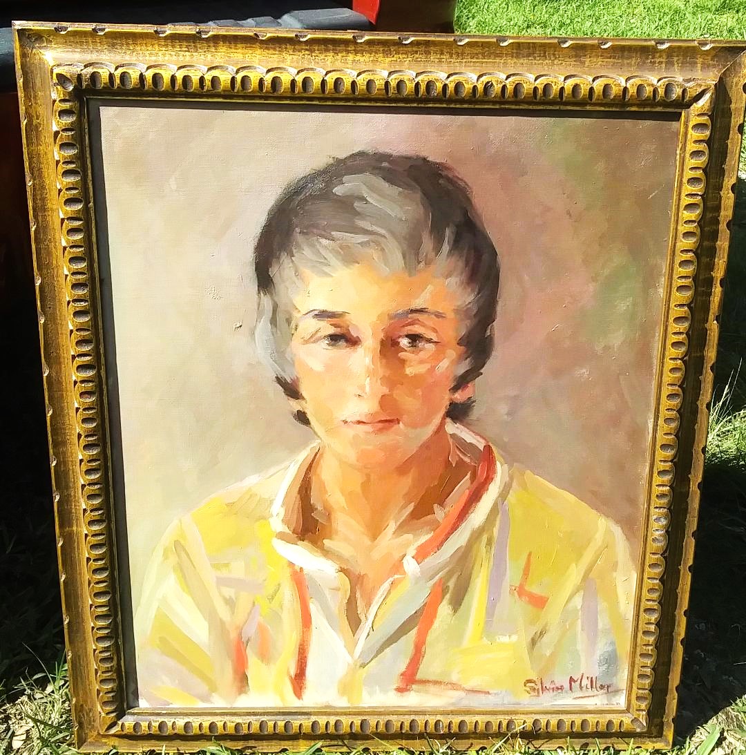Thrift find - Purvis Young painting? Also, a Sylvia Miller painting ...