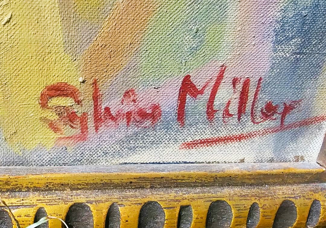 Thrift find - Purvis Young painting? Also, a Sylvia Miller painting ...