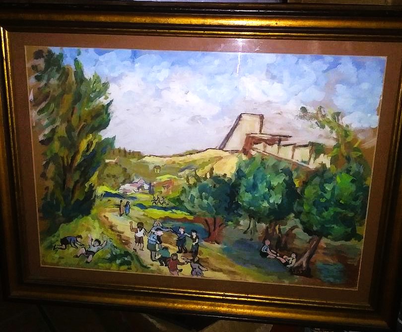 Wayne Howell Art? Nixon & more driving stagecoach + Painting signed ...