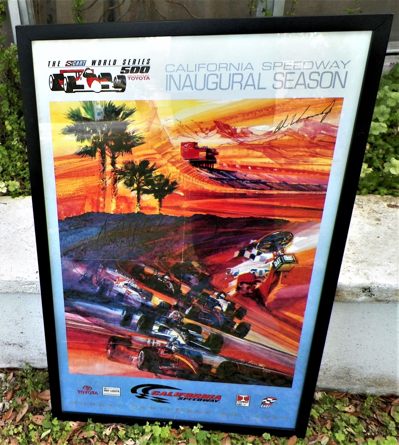 ANY CAR RACING FANS HERE? HELP w/AUTOGRAPH ON ORIGINAL SPEEDWAY POSTER ...