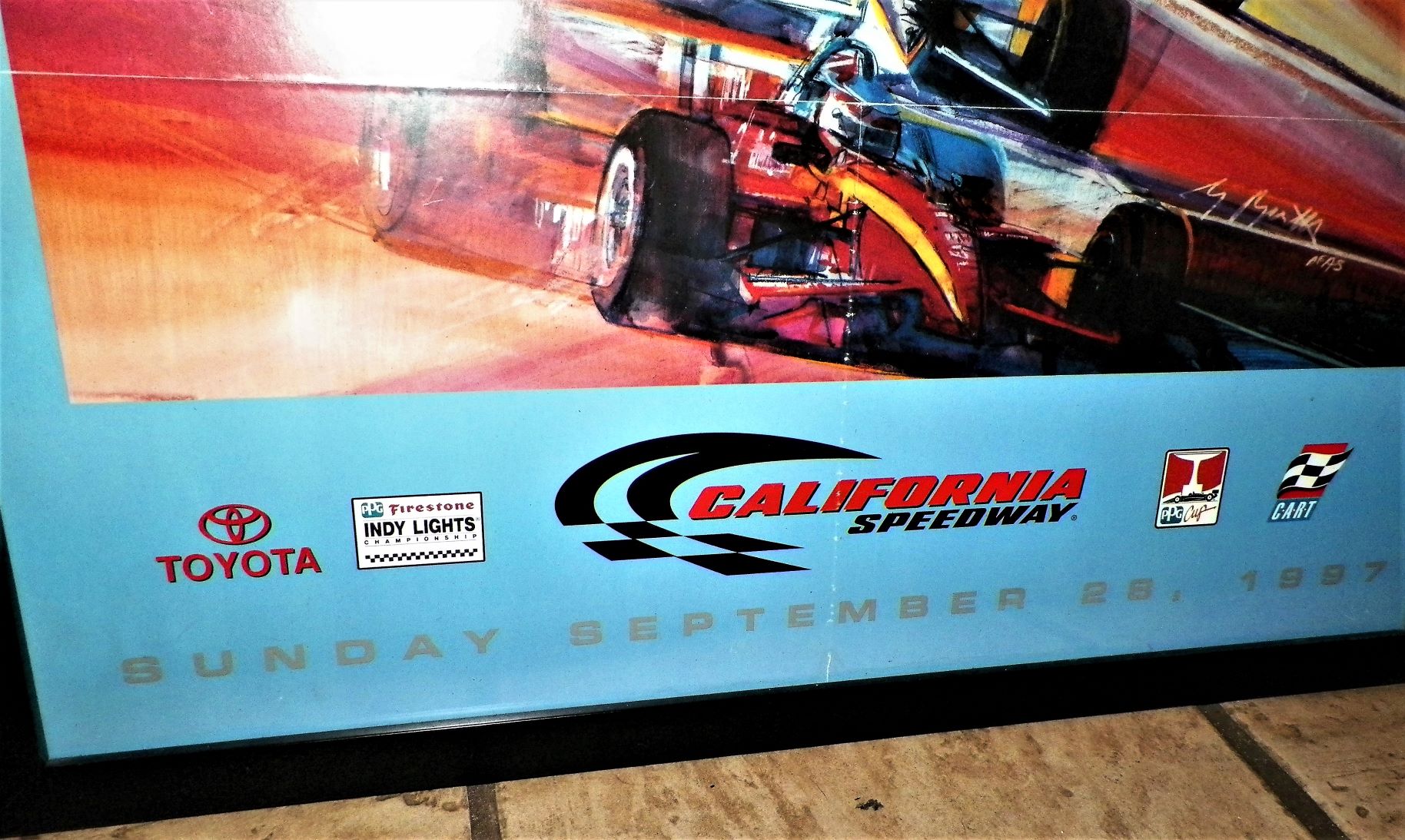 ANY CAR RACING FANS HERE? HELP w/AUTOGRAPH ON ORIGINAL SPEEDWAY POSTER ...