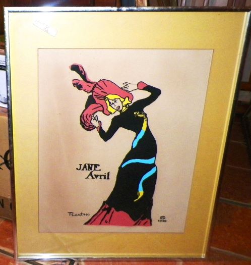 WPA Style(?) painting signed Taber, Unusual Chagall & 2 cute animals w ...