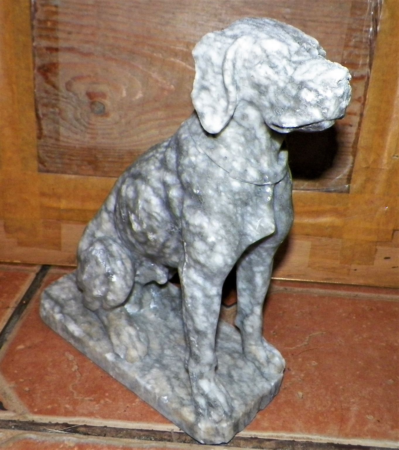 What kind of stone(?) is this stone statue of a dog? | Antiques Board