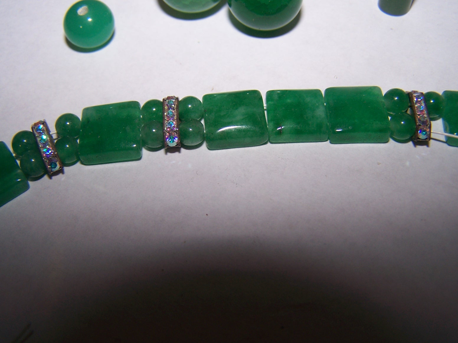 Mixed green beads. Jade? | Antiques Board