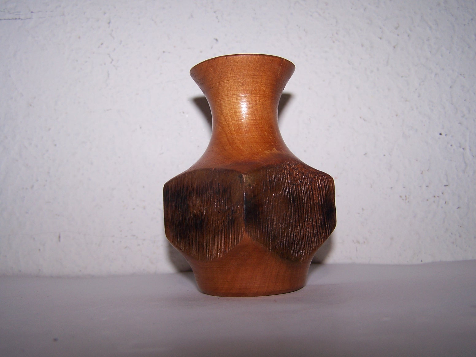 Totara Wood fence post carved Bud vase | Antiques Board