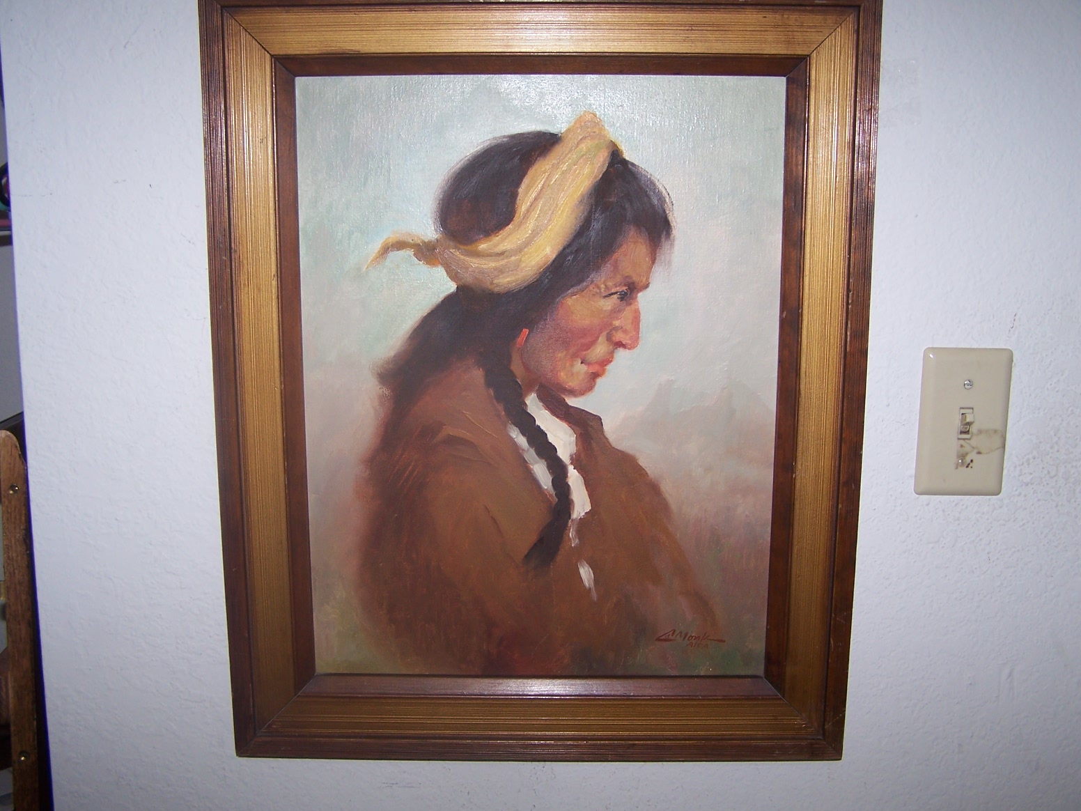 La Monk Native American Portrait, tribal affiliation | Antiques Board
