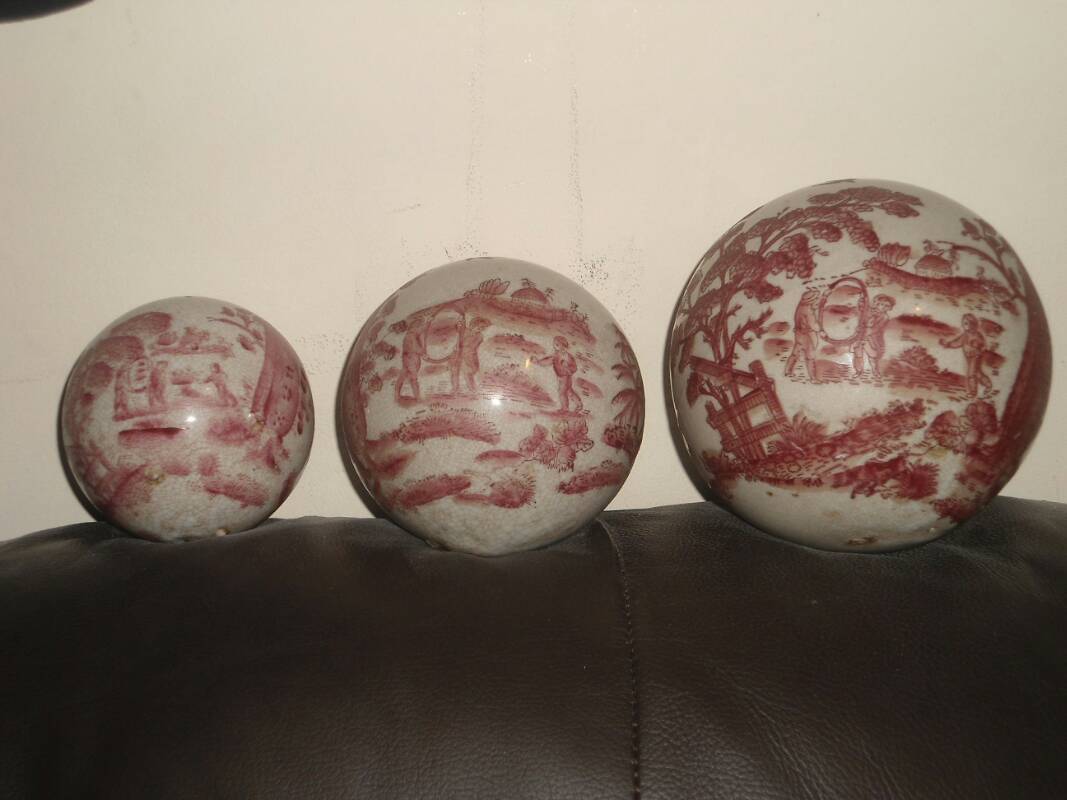 What are these hand painted ceramic balls ? | Antiques Board