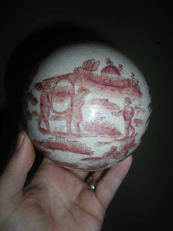 What are these hand painted ceramic balls ? | Antiques Board