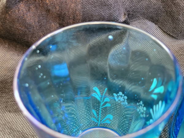 Hand Painted Blue Glasses | Antiques Board