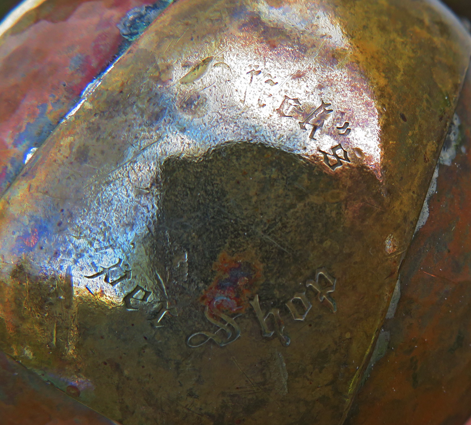 ID Help Hammered Copper Ladle illedgiable mark "Copper Shop" | Antiques ...