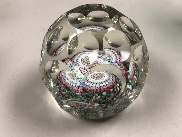 Multi Faceted Art Glass Millefiori Paperweight ID HELP | Antiques Board