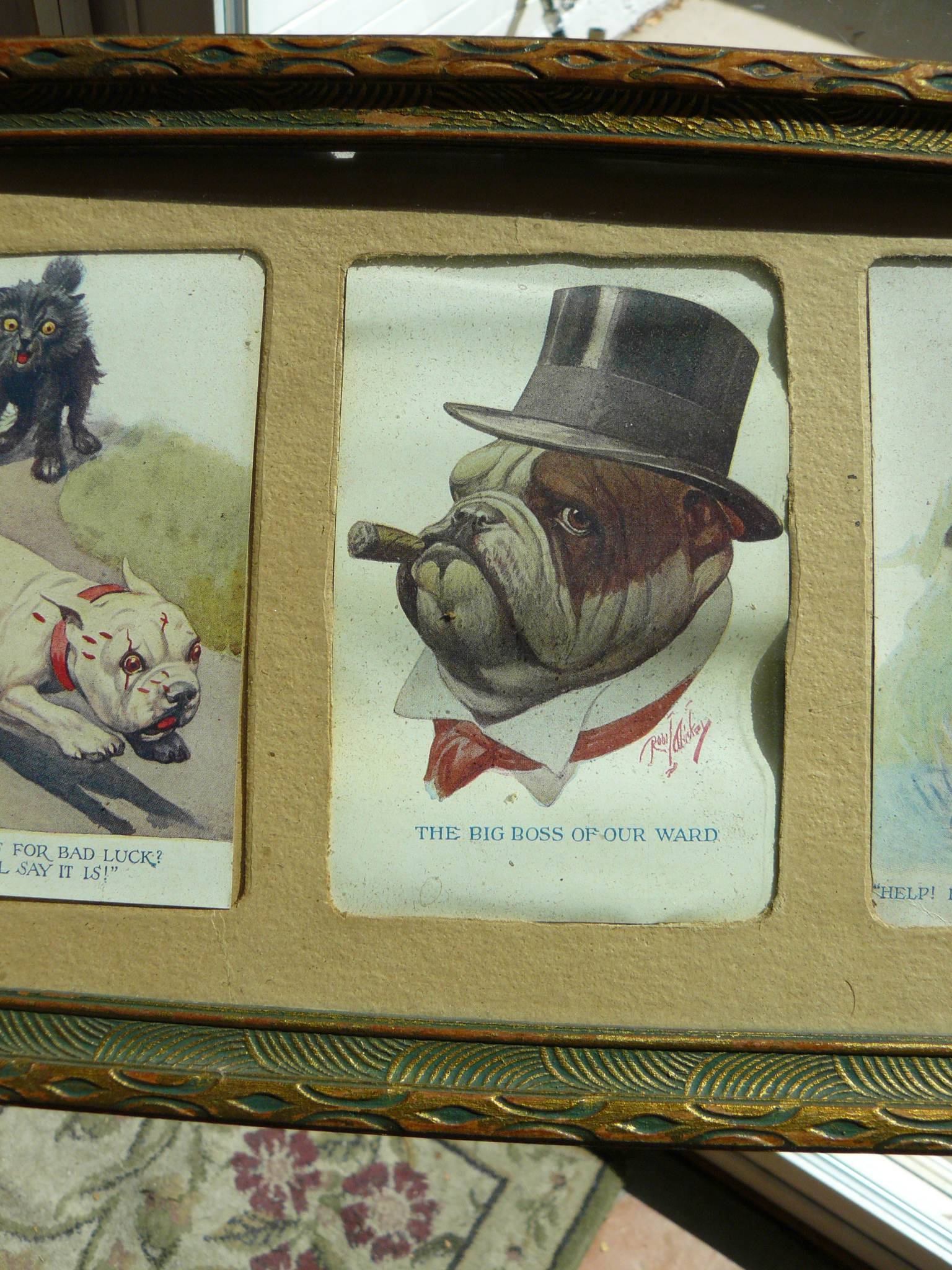 Antique Rob Dickey ...prints? cards? Are these English Bulldogs? | Antiques Board
