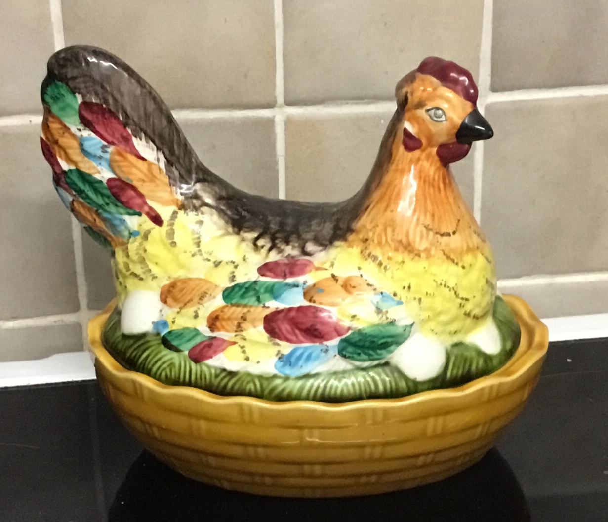 Hen on nest, antique Staffordshire or a more modern copy? | Antiques Board